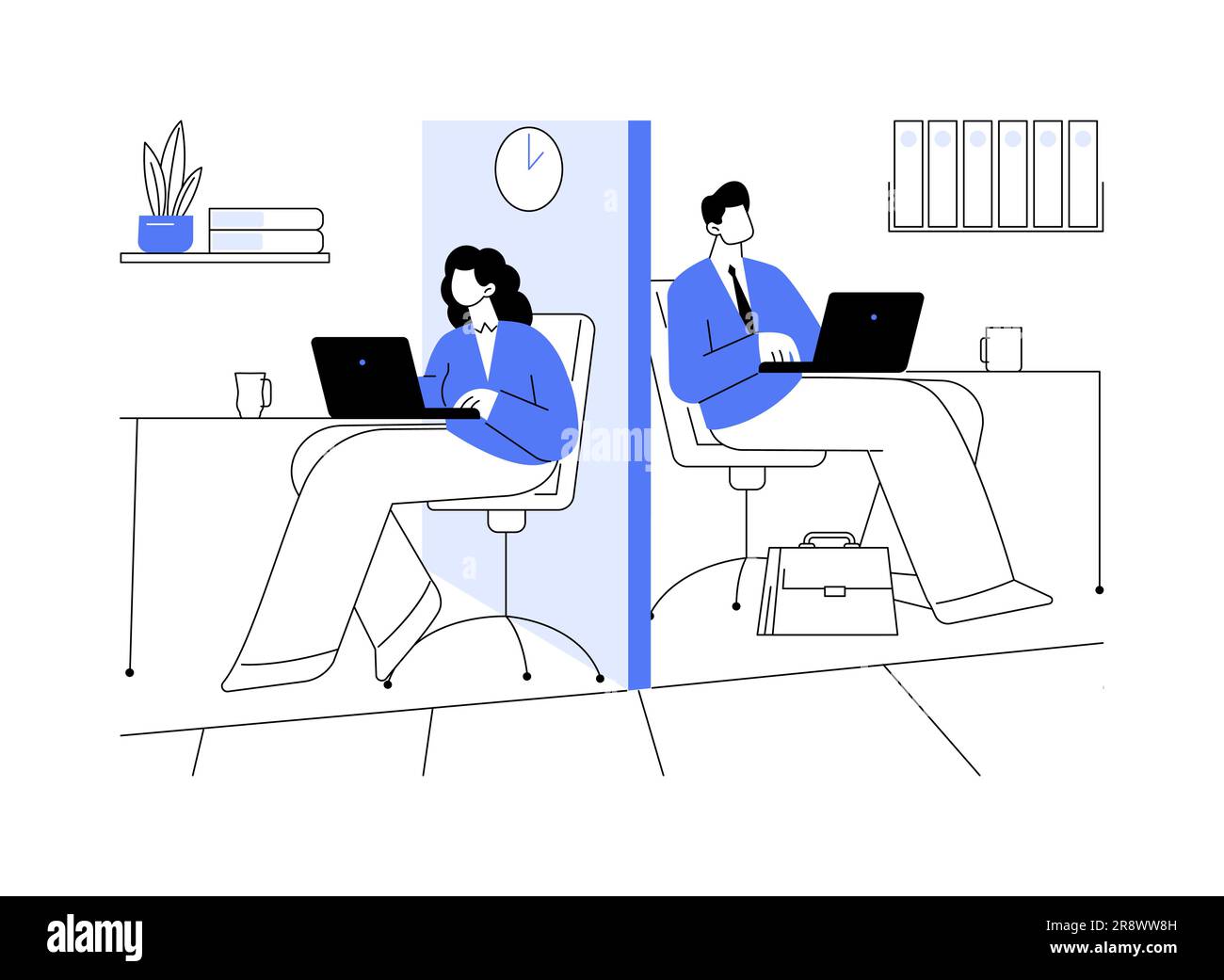 Cellular office abstract concept vector illustration Stock Vector Image ...