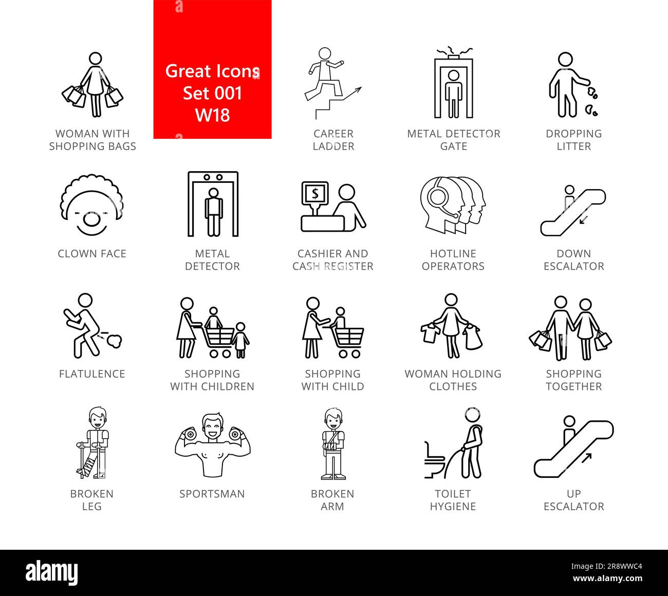 People Icons Set Stock Vector Image & Art - Alamy