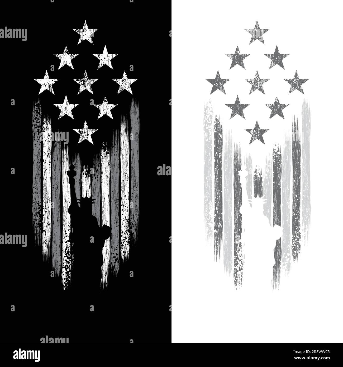 USA Statue of Liberty gray grunge flag Stock Vector Image & Art - Alamy