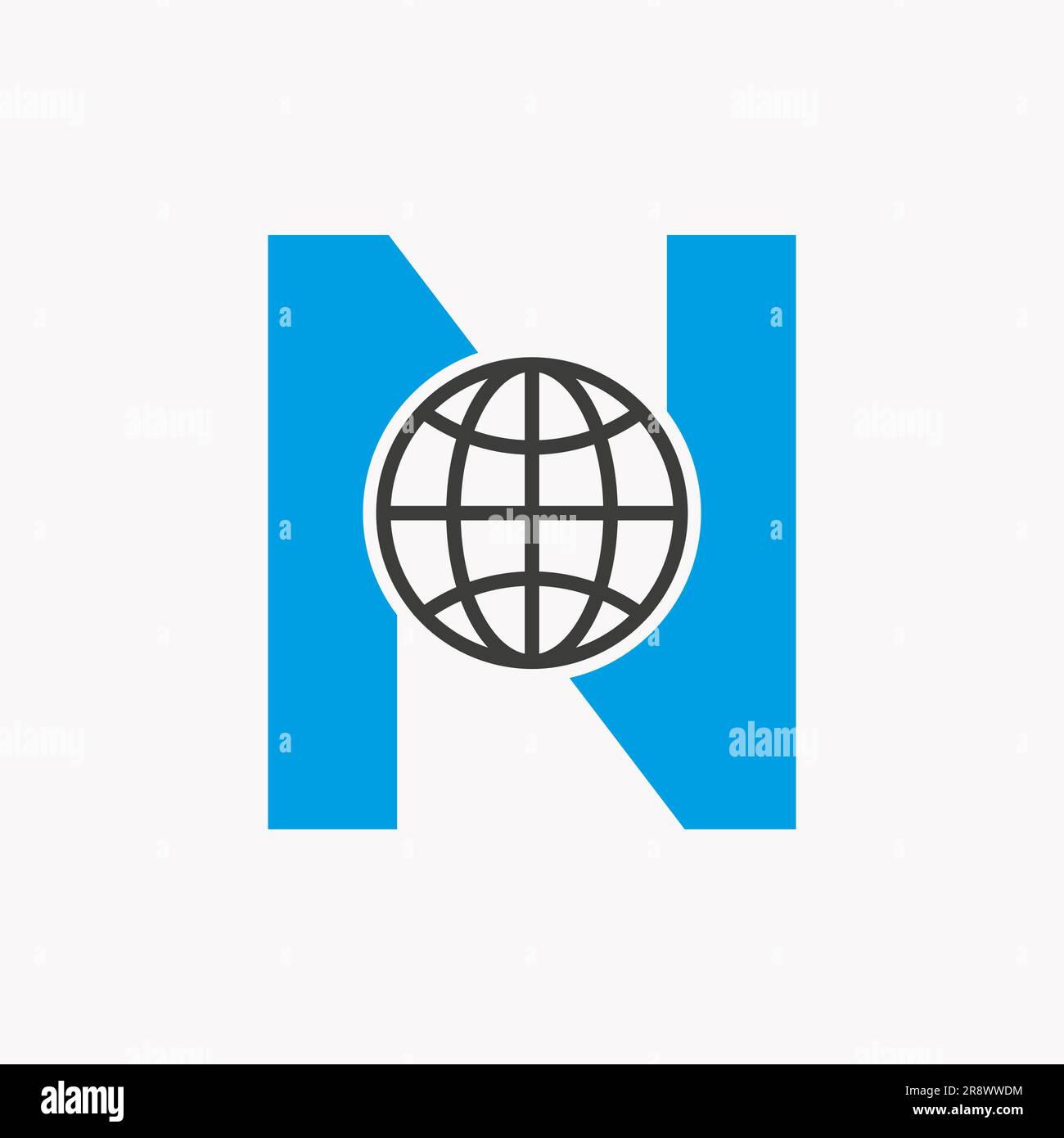 Letter N Global Logo Design. Global Logotype Symbol Vector Template ...