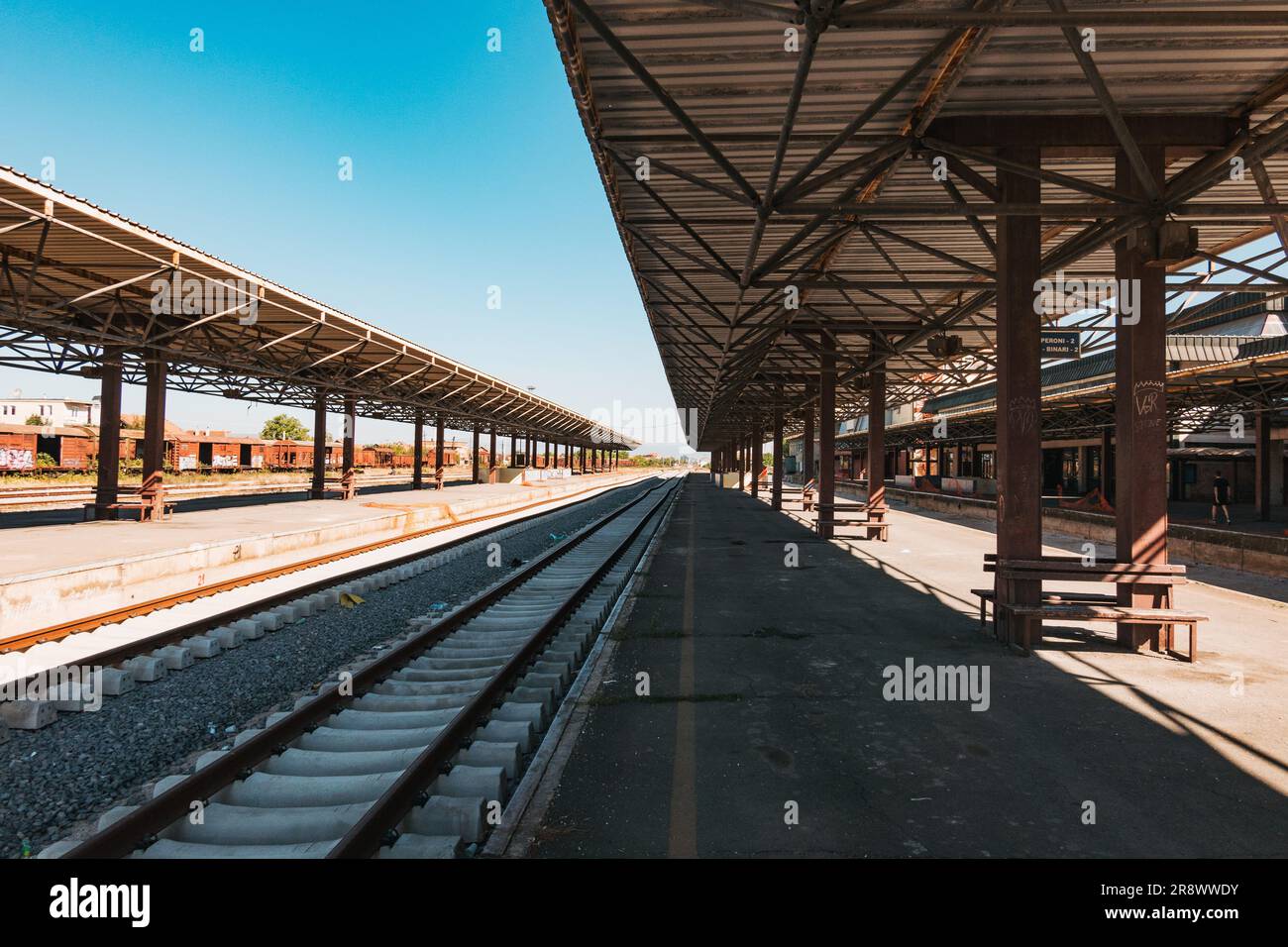 Brand new, albeit buckled train tracks at Kosovo Polje railway station ...