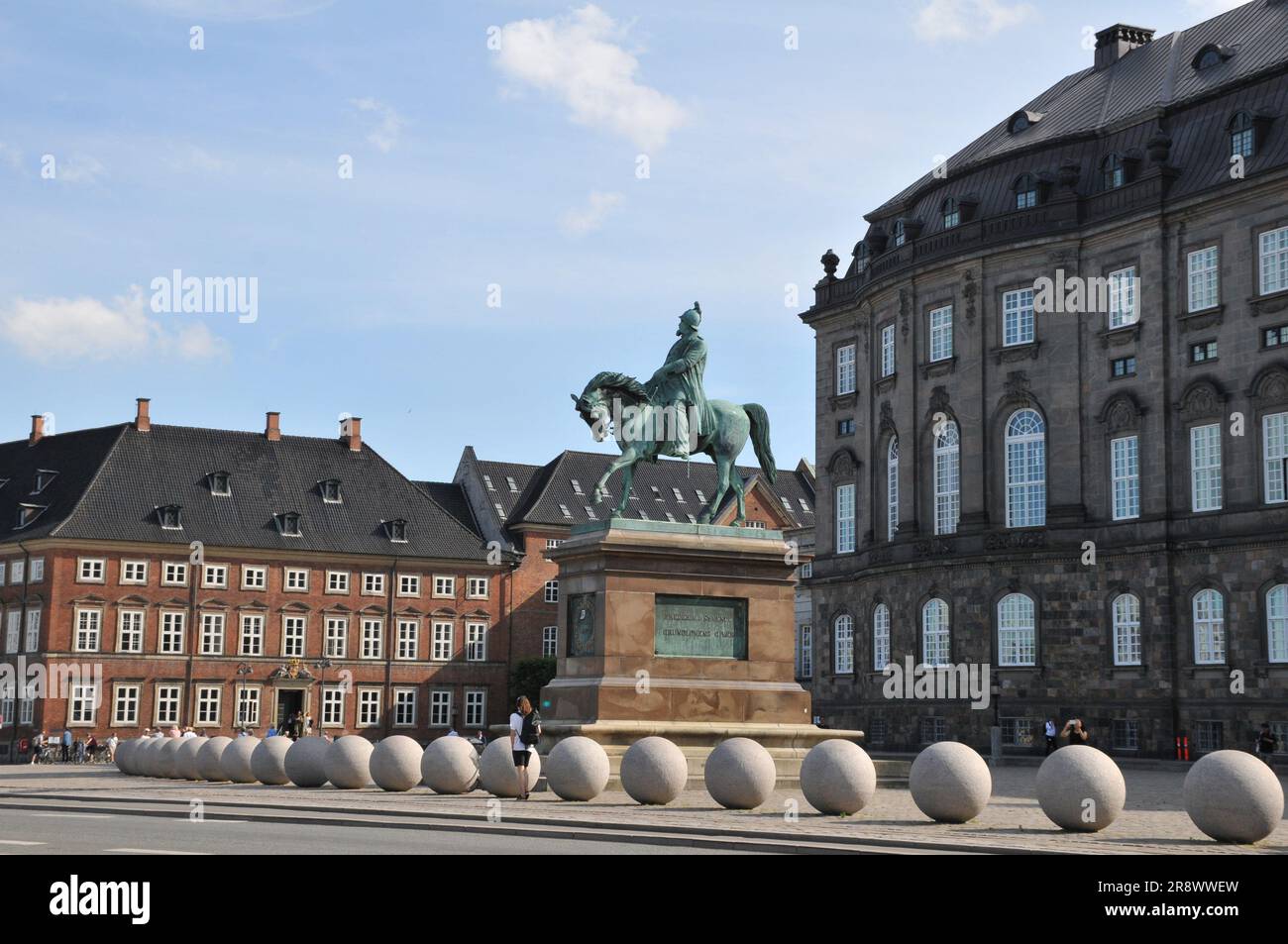 22 June 2023/ King frederiks the seventh statue on horse bck infront ...