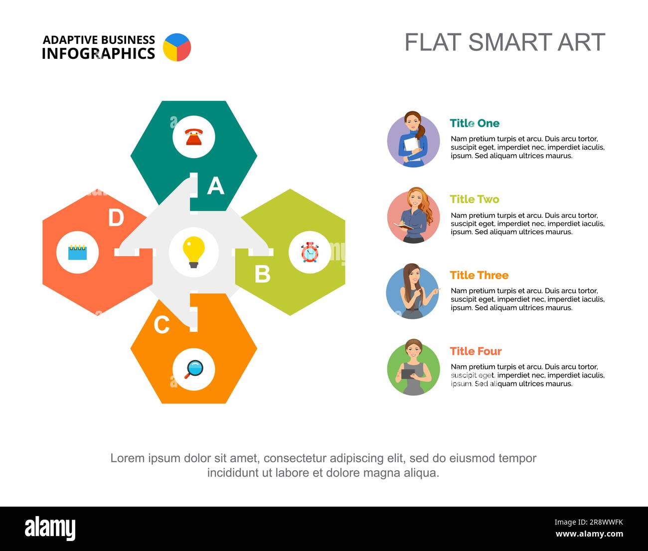 Four steps work process chart template for presentation Stock Vector ...