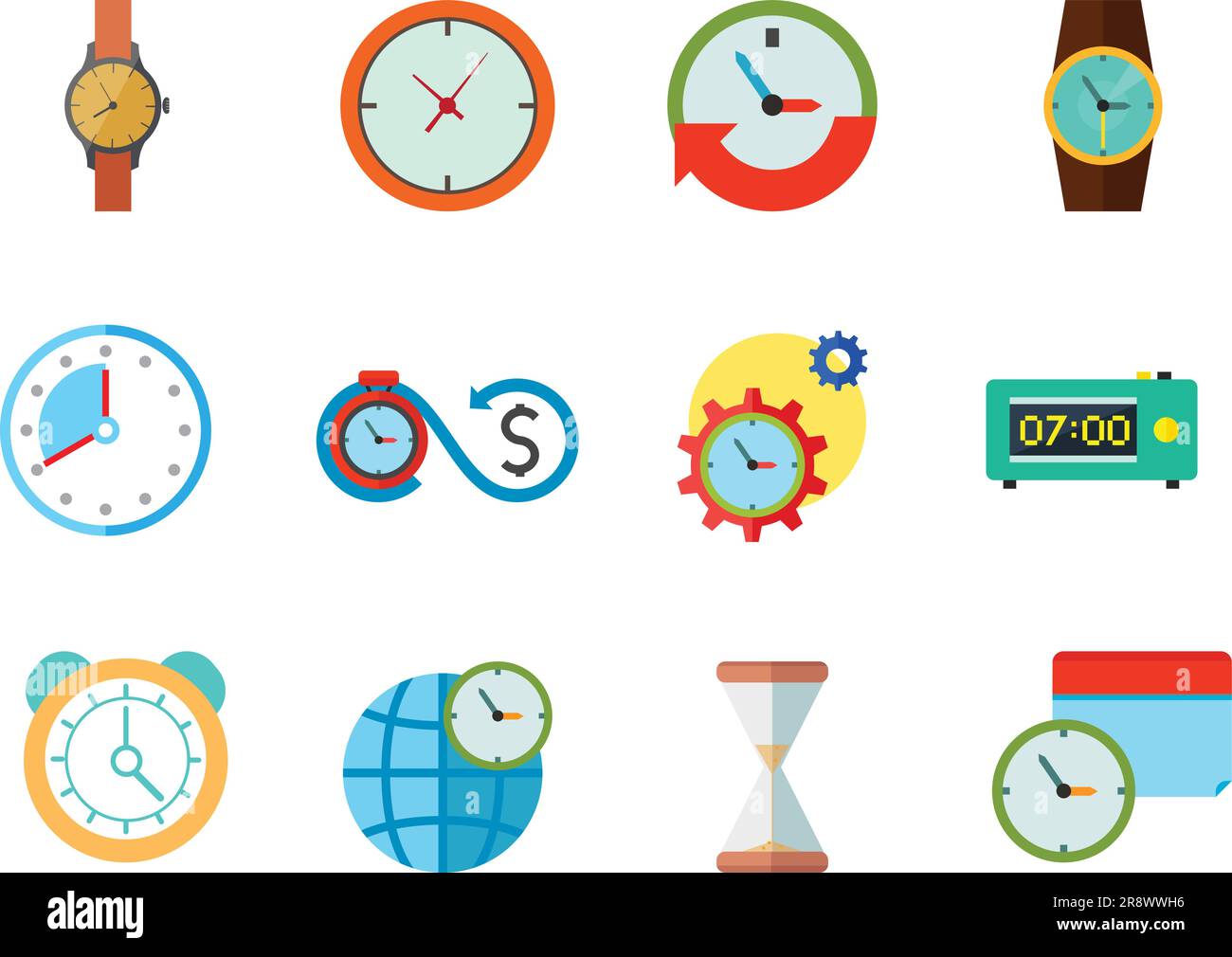 Time Icon Set Stock Vector Image & Art - Alamy
