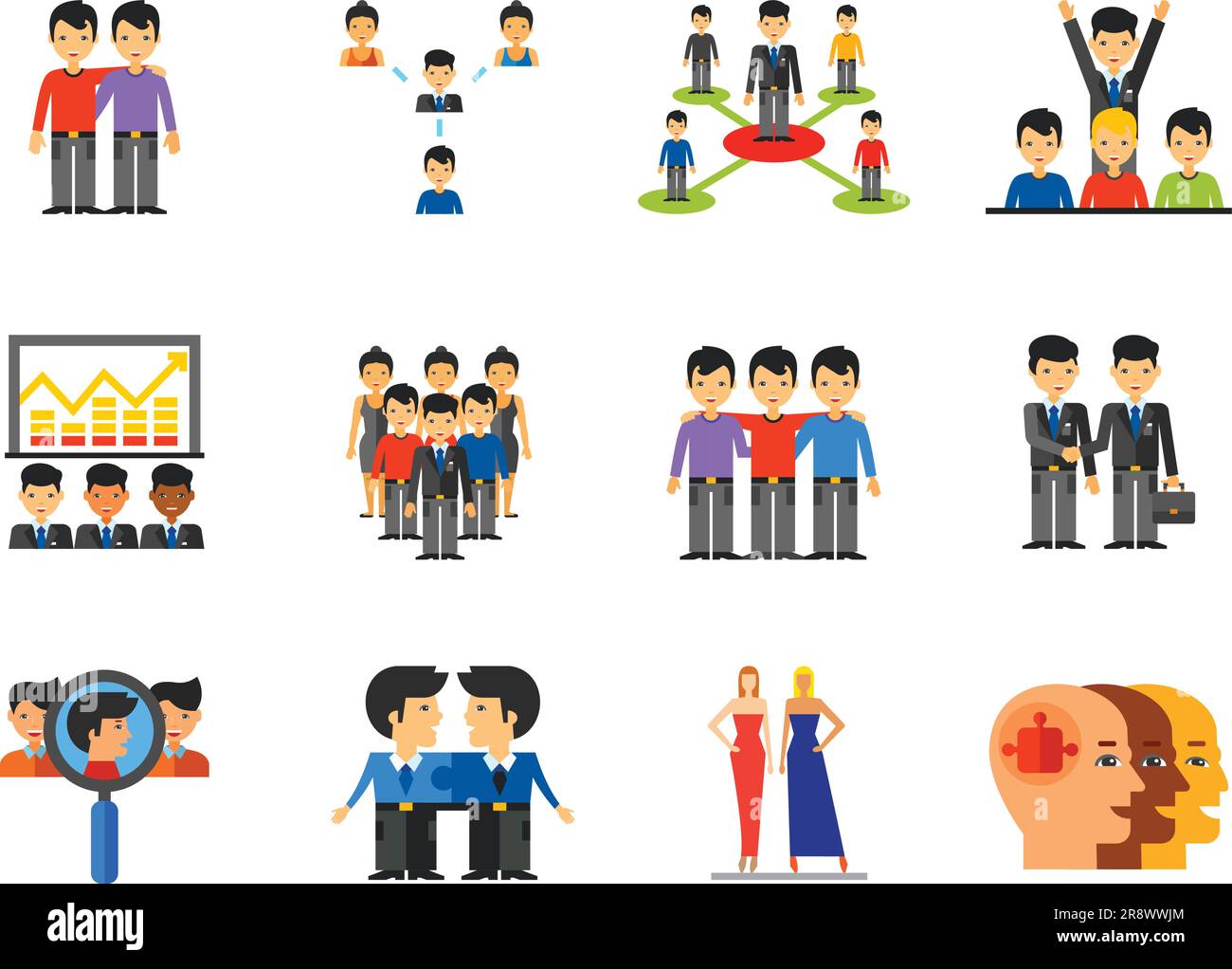 Team Icon Set Stock Vector Image & Art - Alamy