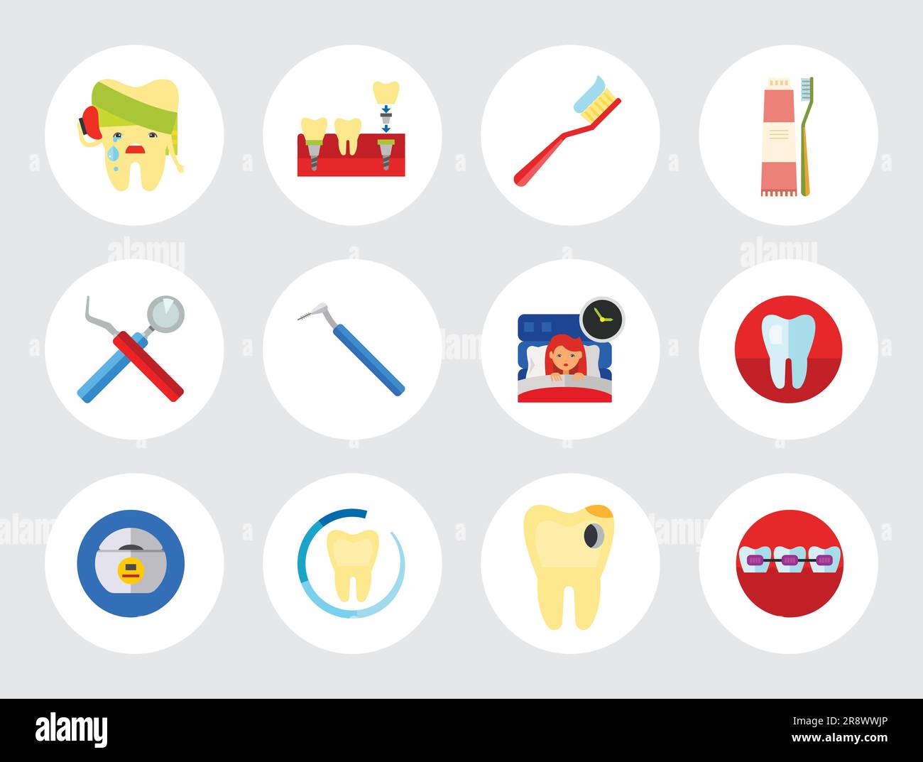 Dental Icon Set Stock Vector Image & Art - Alamy