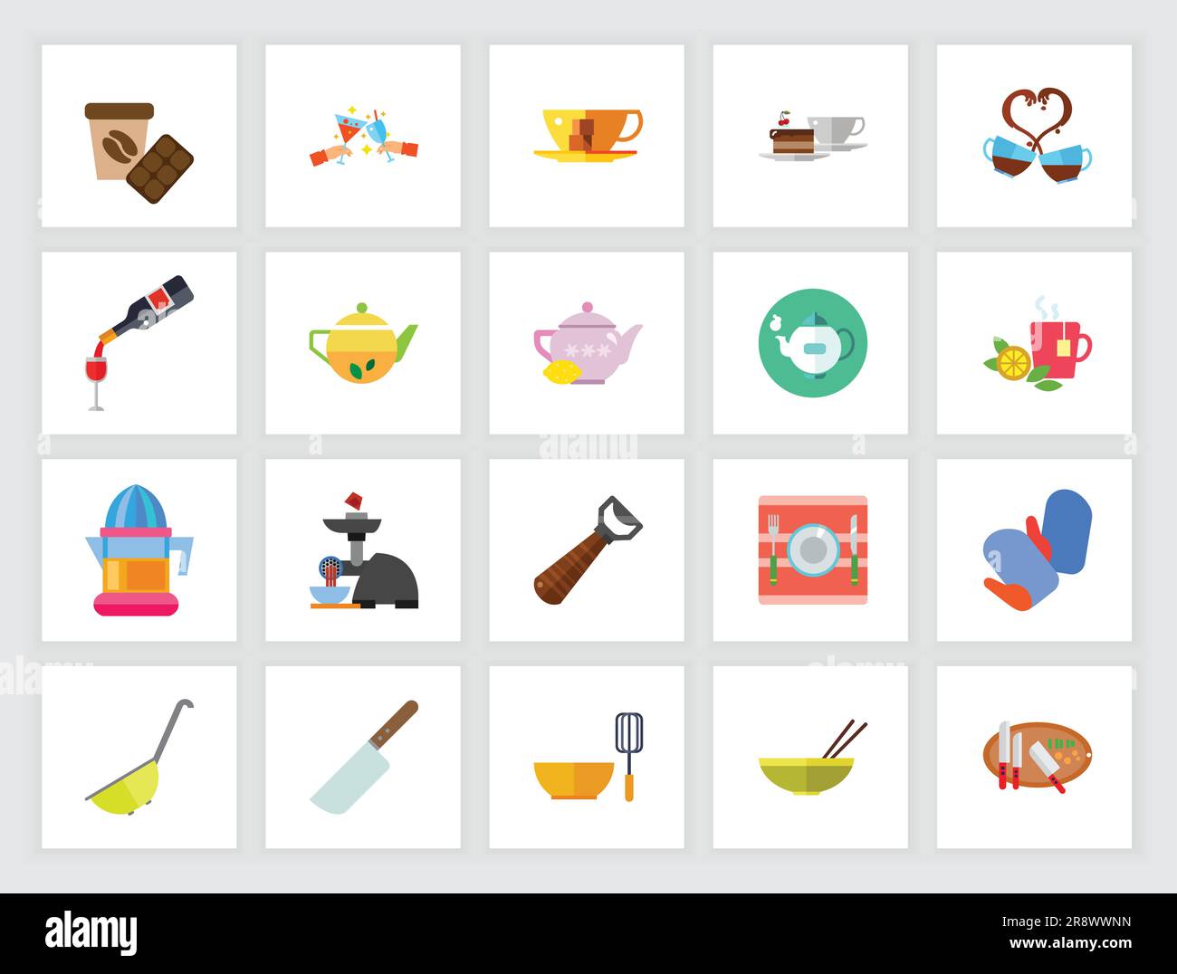 Kitchen icon set Stock Vector Image & Art - Alamy