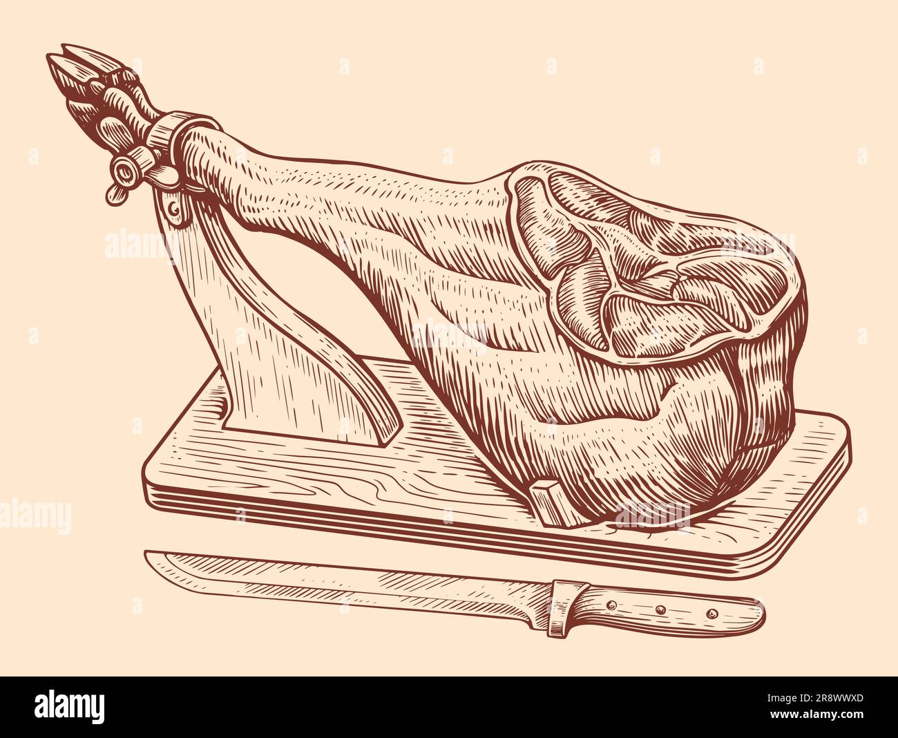 Spanish butchery Stock Vector Images - Alamy