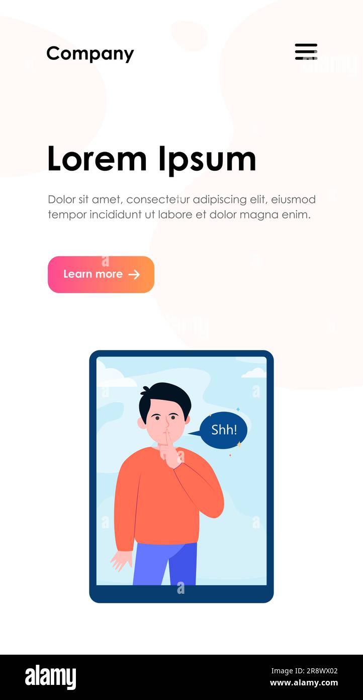 Shh silence quiet man Cut Out Stock Images & Pictures - Alamy