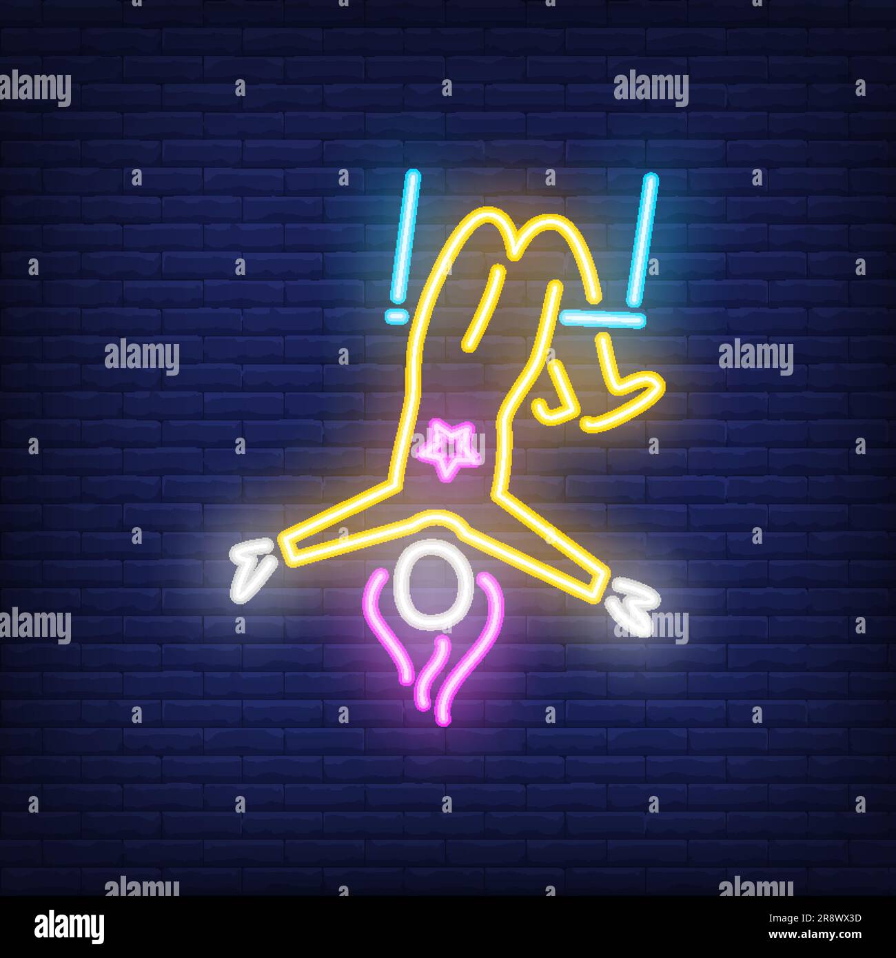 Aerial acrobat neon sign Stock Vector Image & Art - Alamy