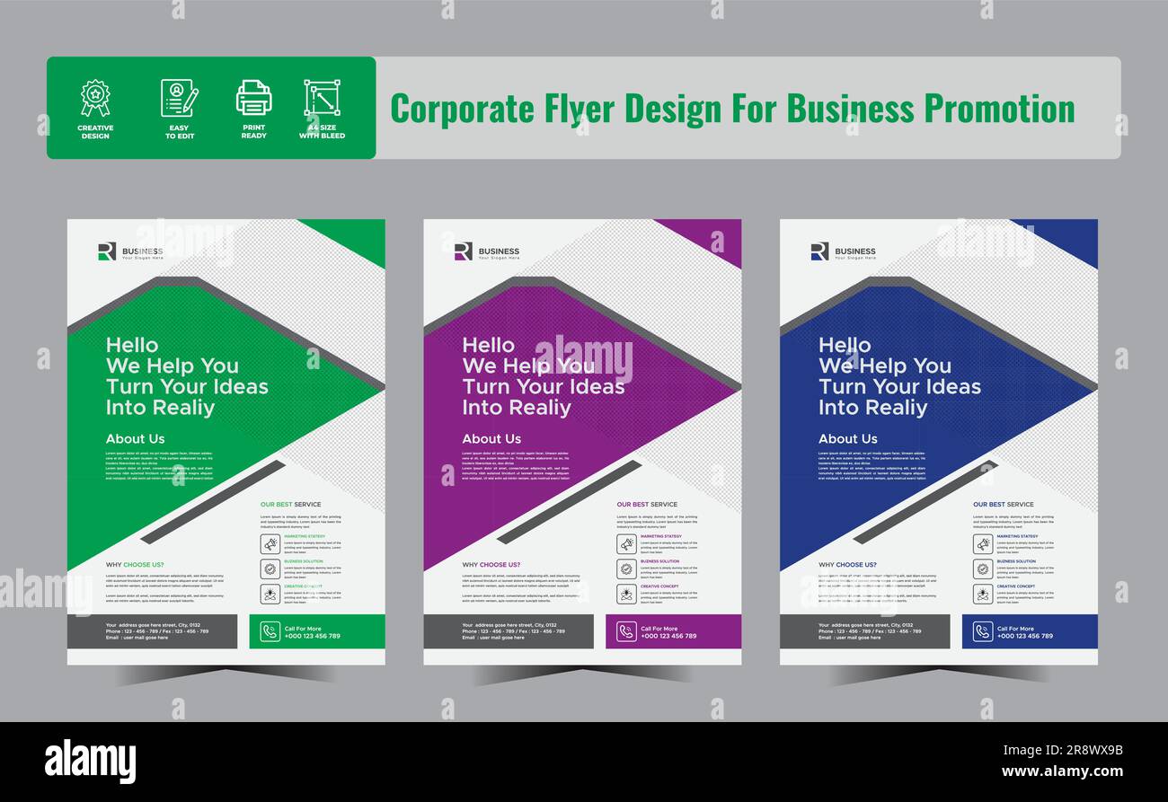 Flyer Layout, Creative Corporate Business Flyer Layout template in ...
