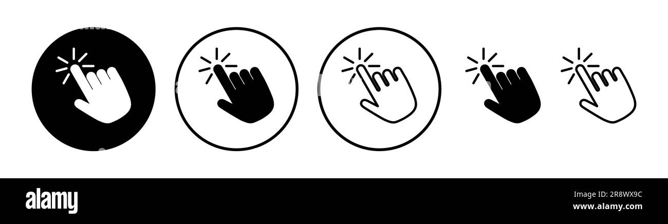 hand click icon vector. clicking finger icon. pointer icon Stock Vector ...