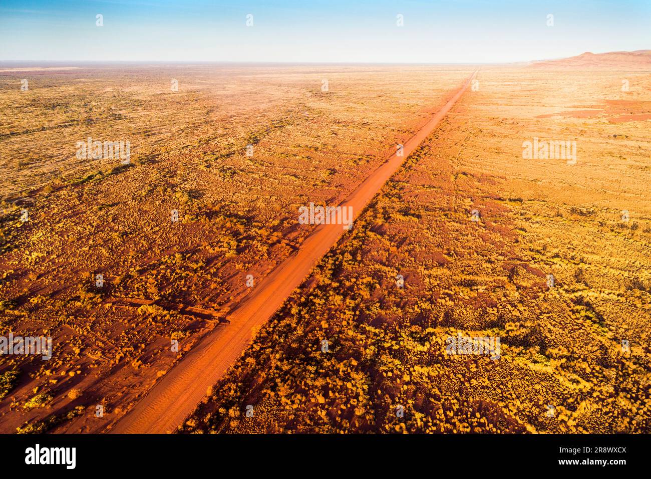 aerial view of the Wittenom road, Pilbara, Western Australia Stock ...