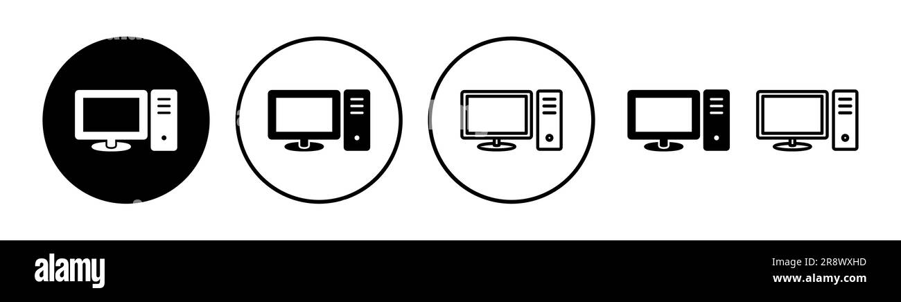 Computer icon vector. computer monitor icon Stock Vector Image & Art - Alamy