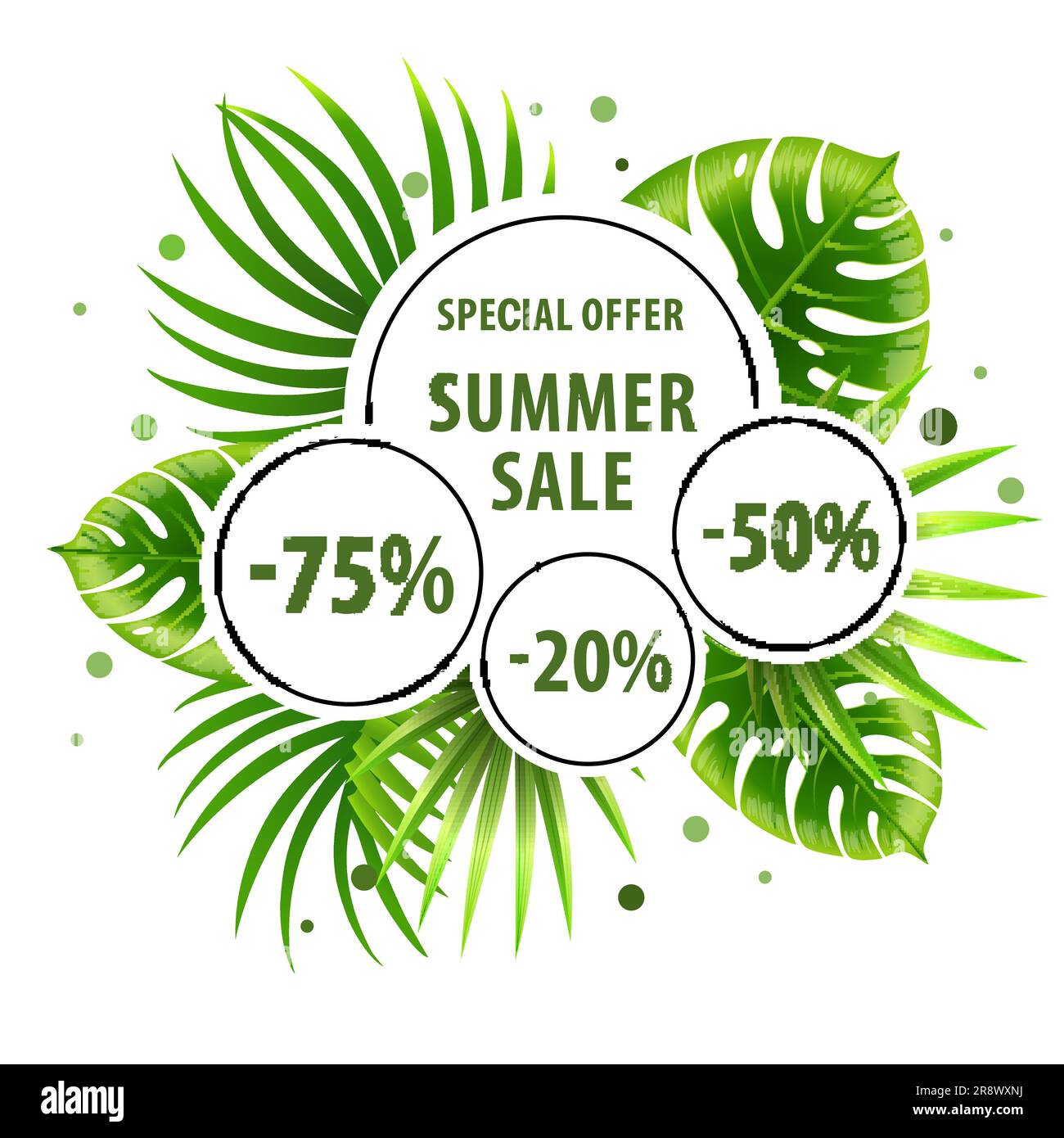 Summer sale, special offer green poster design Stock Vector Image & Art ...