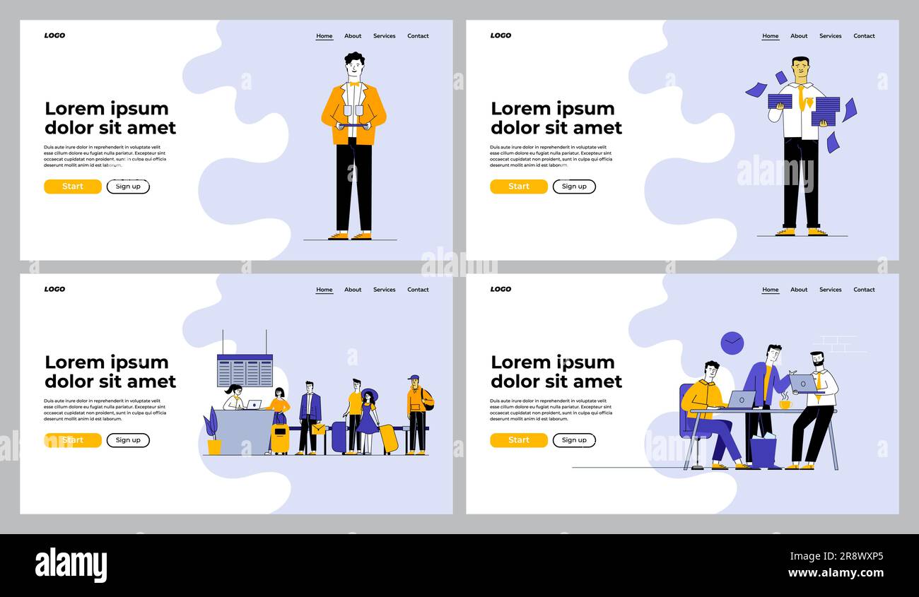 Business and service occupations set Stock Vector Image & Art - Alamy