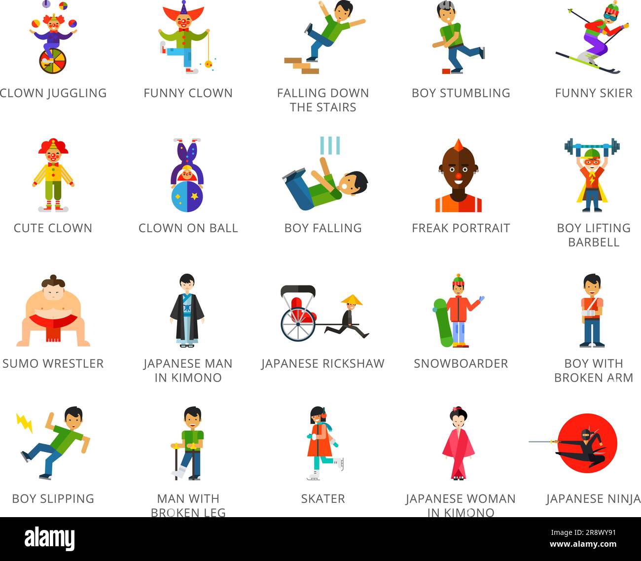 People Icons Set Stock Vector Image & Art - Alamy