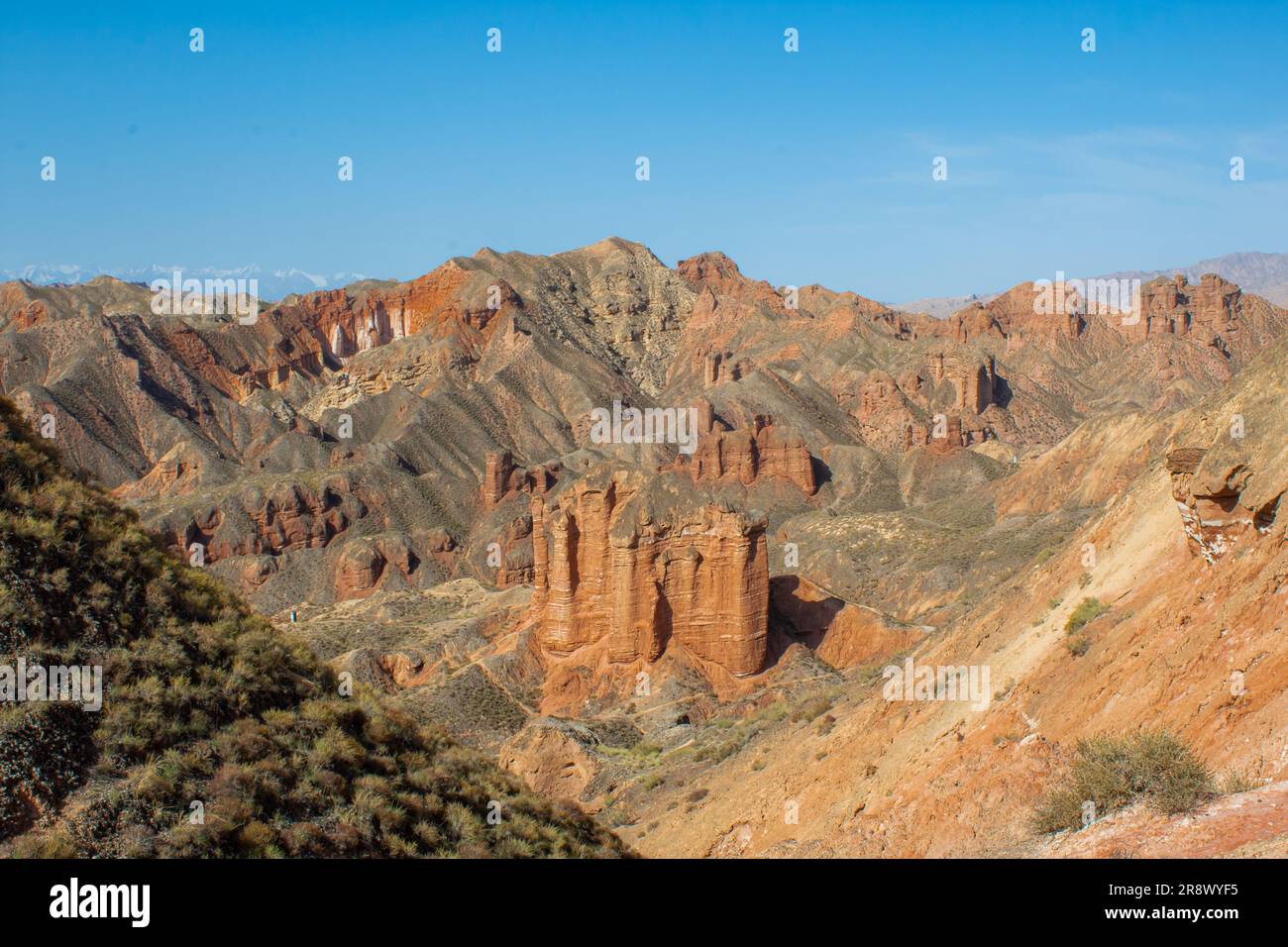 Binggou Danxia Scenic Area close to Zhangye Danxia. Beautiful sandstone ...