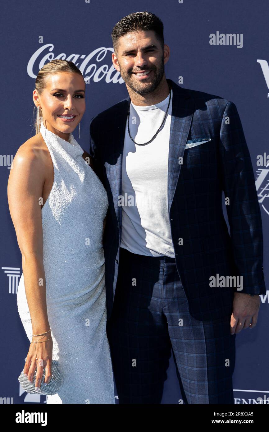 Los Angeles, USA. 22nd June, 2023. Brooke Wheeler and J.D. Martinez ...