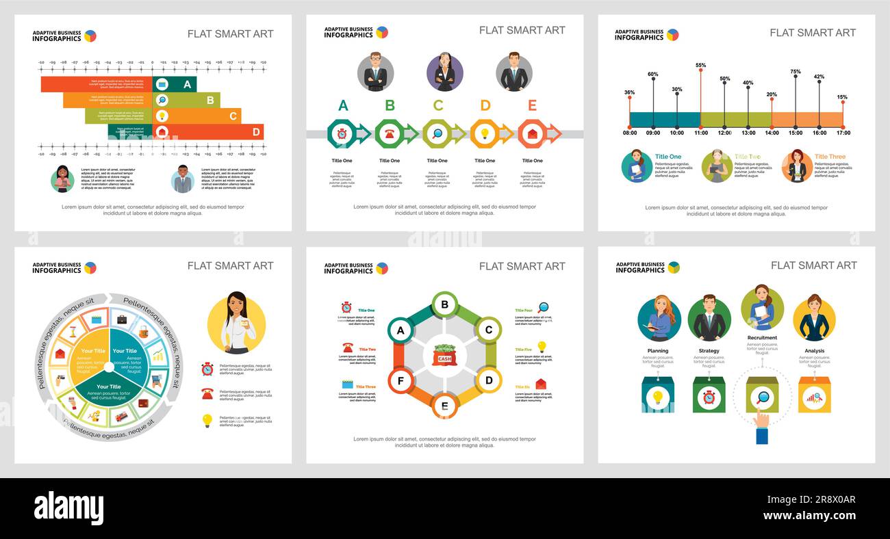 Colorful economy or research concept infographic charts set Stock ...