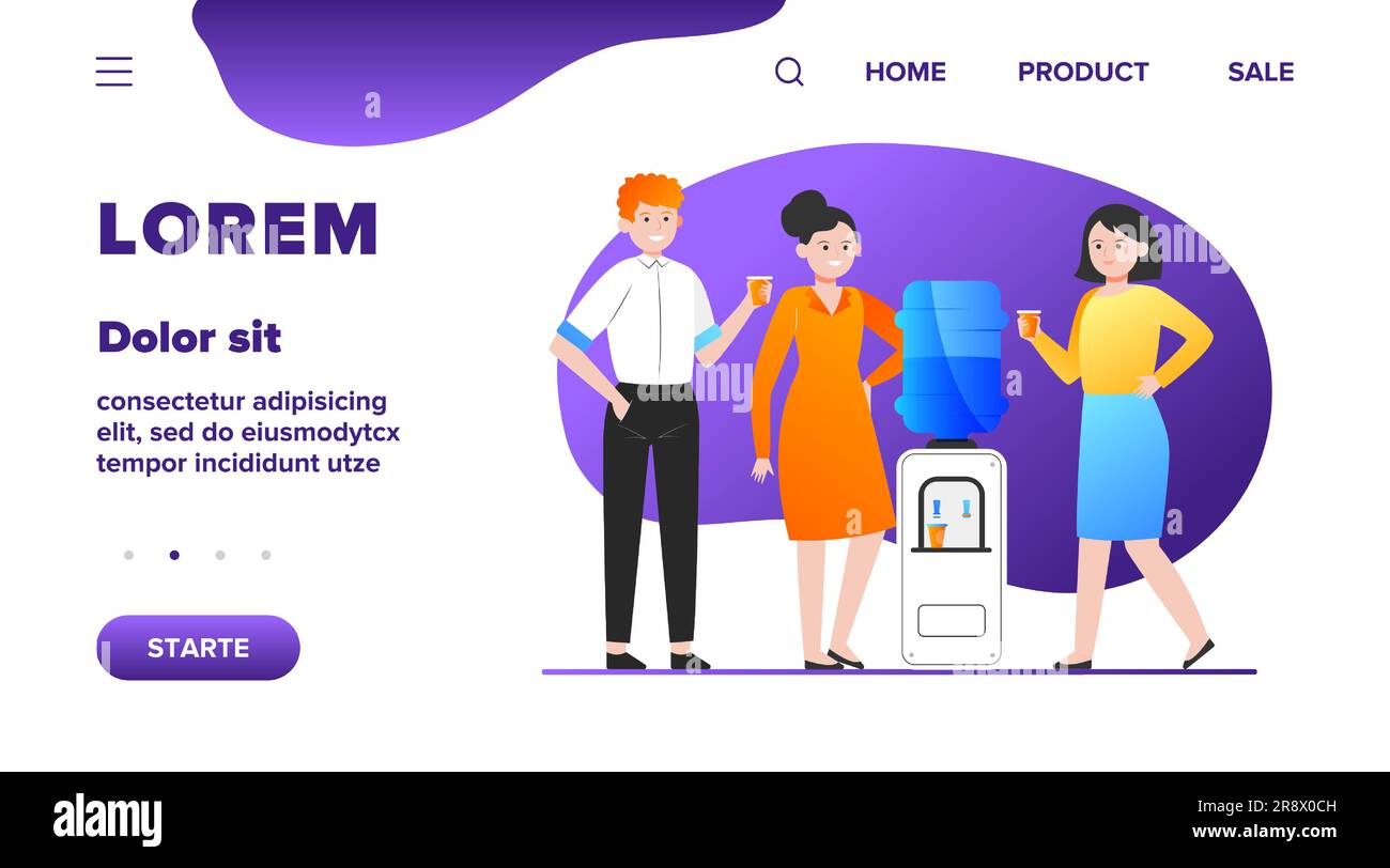 Water cooler group Stock Vector Images - Alamy