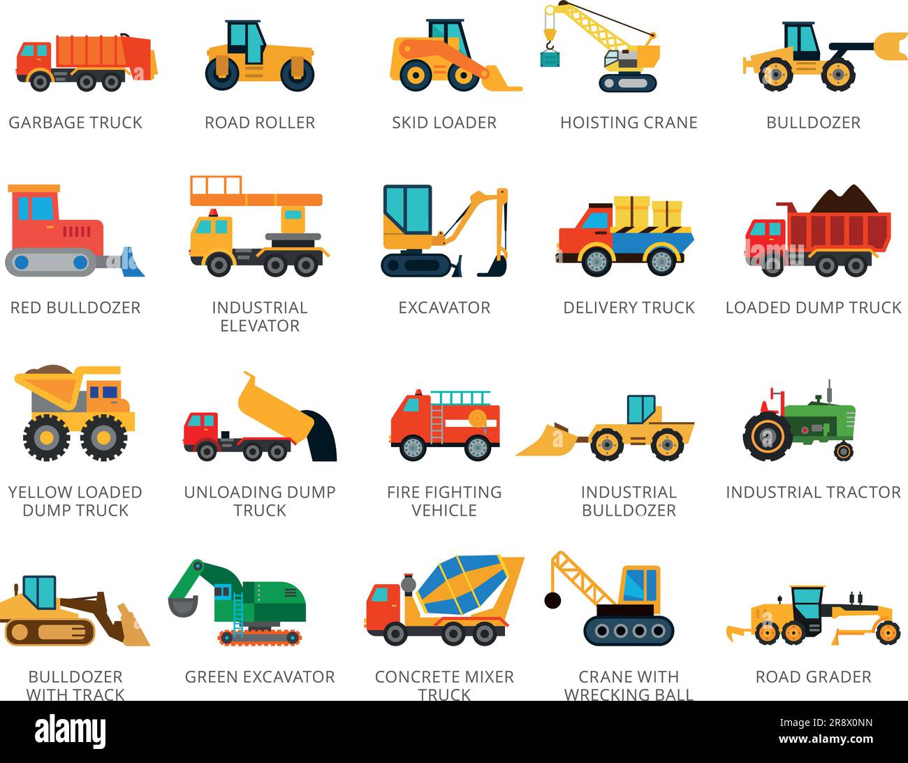 Special vehicles flat icons set Stock Vector Image & Art - Alamy