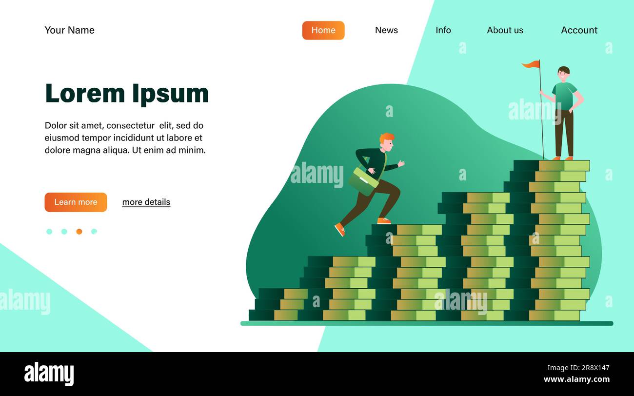 Man climbing on money bar chart Stock Vector Image & Art - Alamy