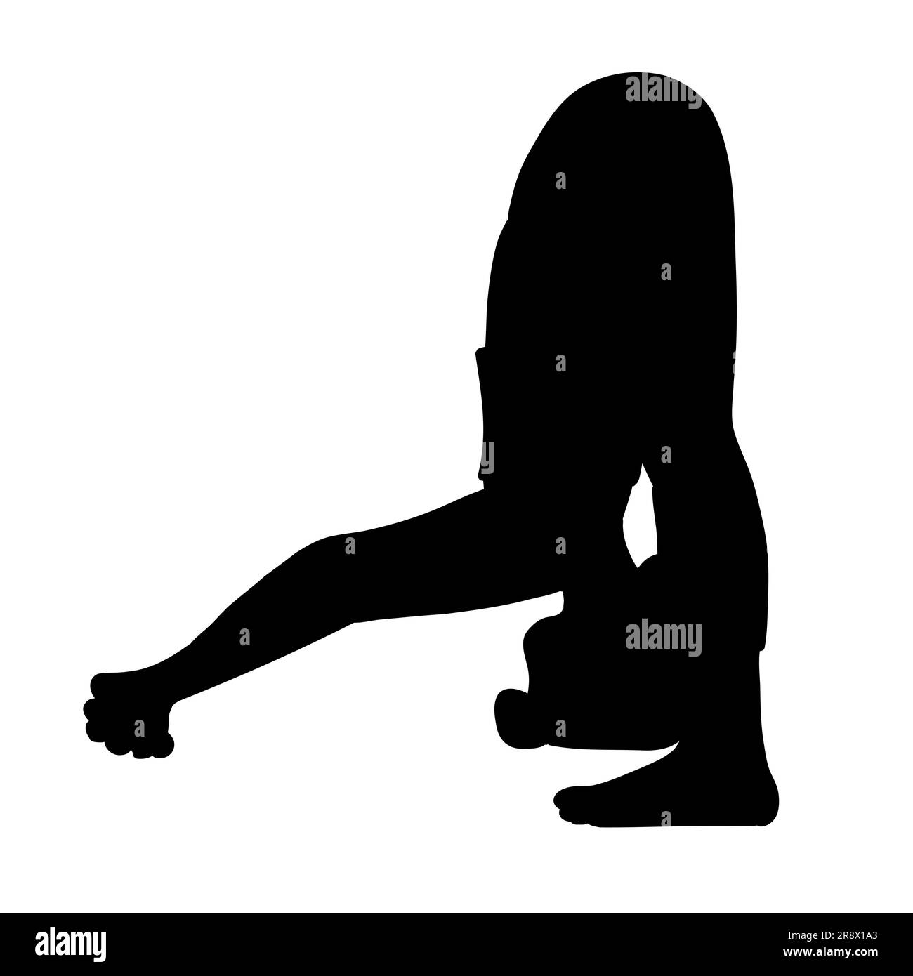 Training in yoga pose female character. Meditation, pilates, mental ...