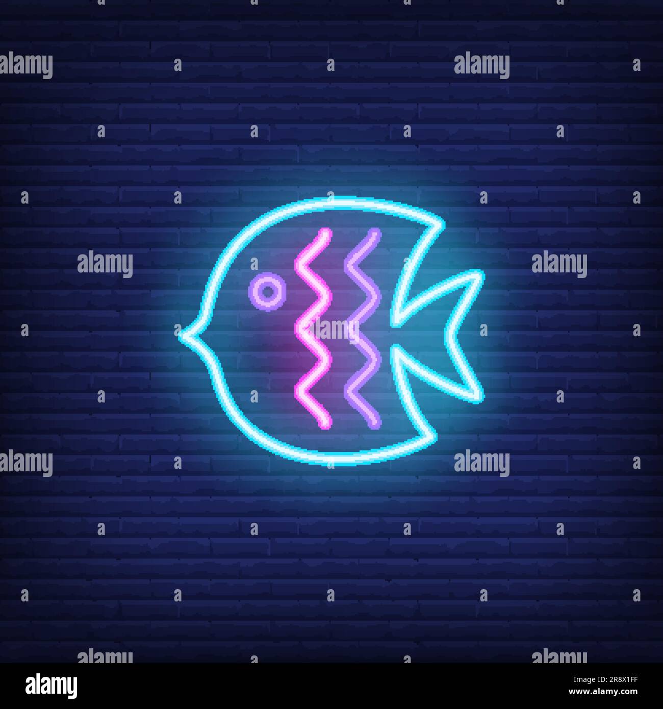 Fish neon sign Stock Vector Image & Art - Alamy