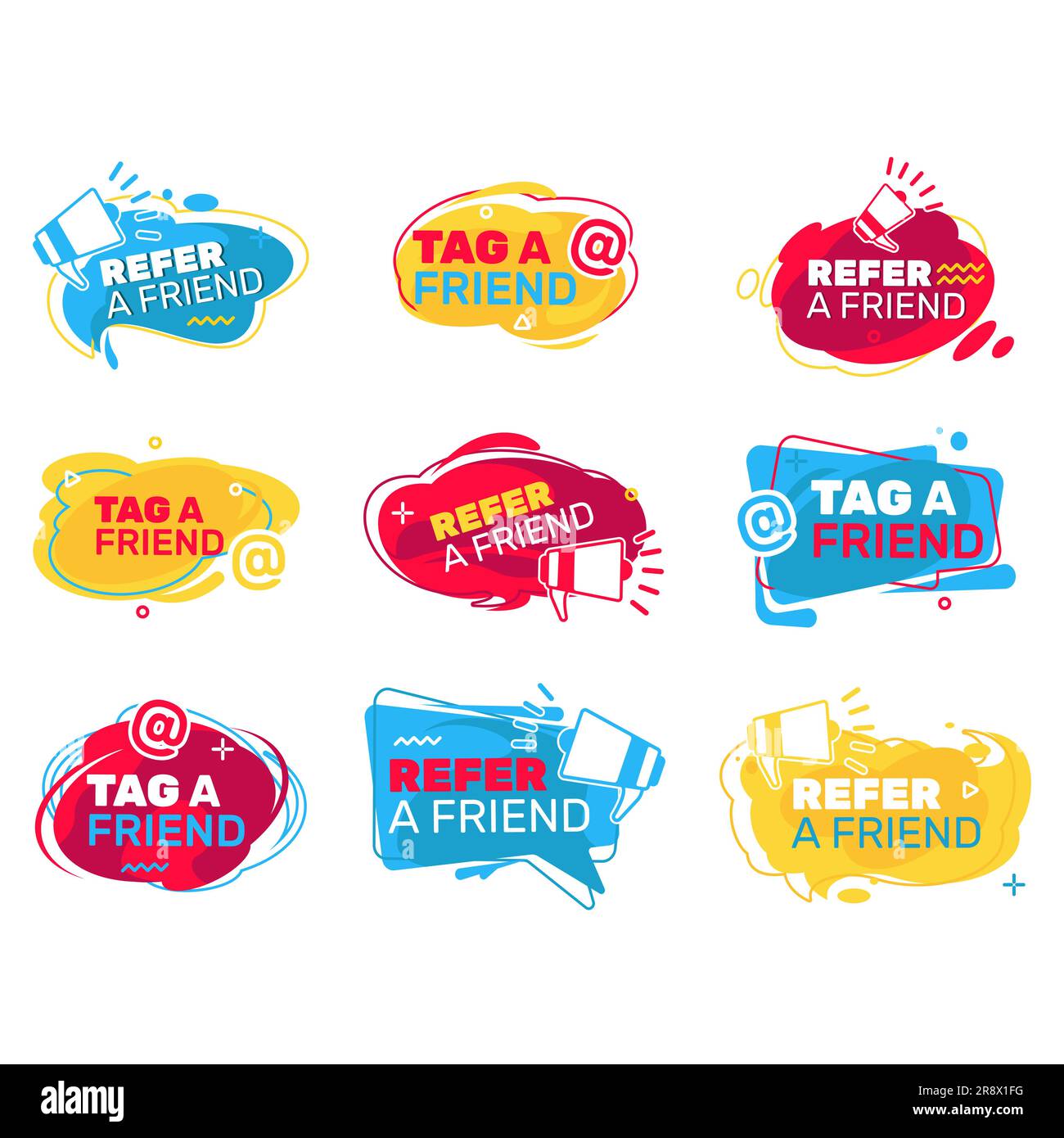 Refer friend background people Cut Out Stock Images & Pictures - Alamy