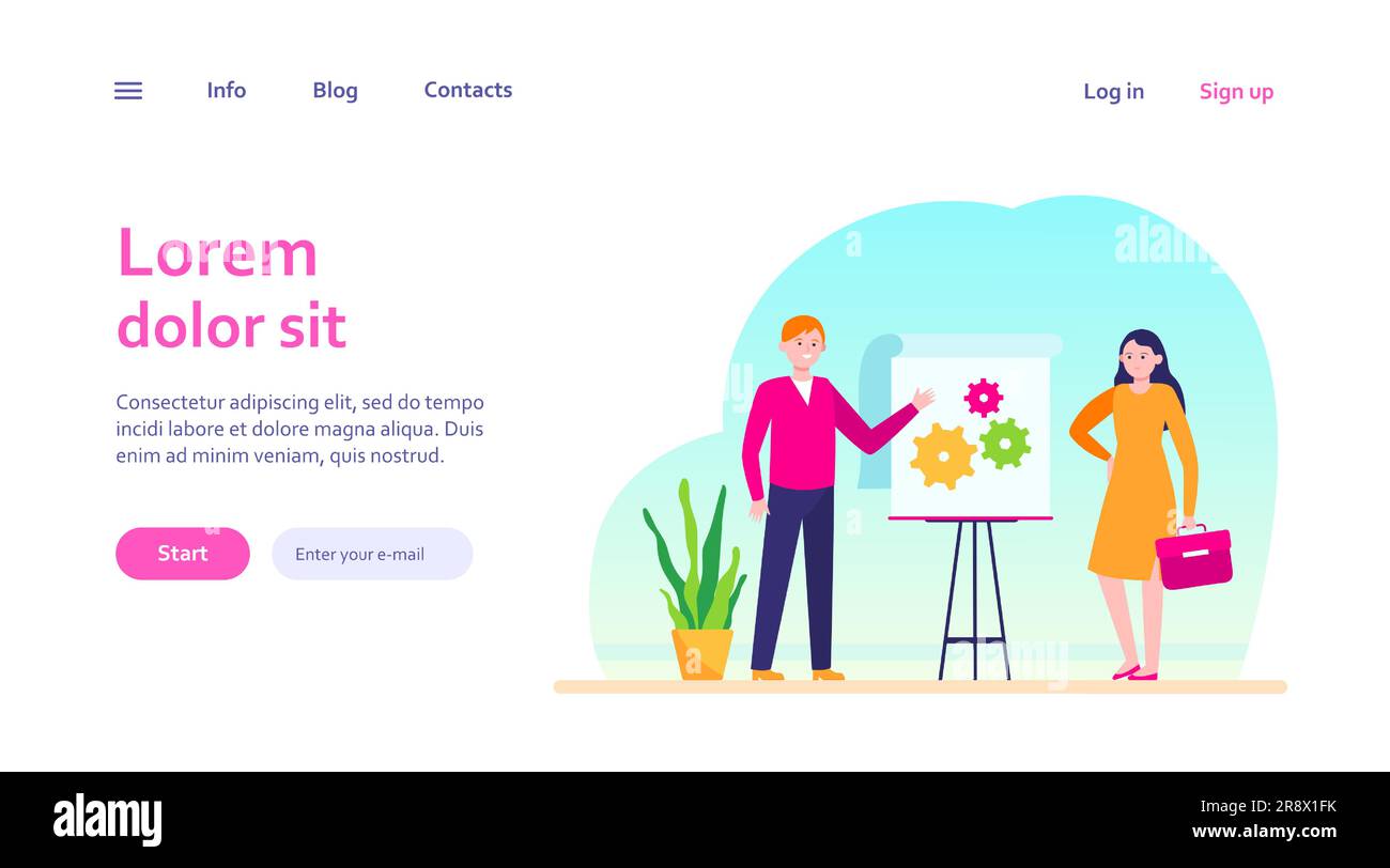 Manager presenting technical solution Stock Vector Image & Art - Alamy