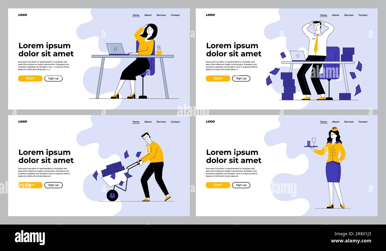 Office job troubles set Stock Vector Image & Art - Alamy