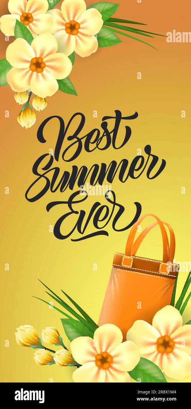 Best summer ever vertical banner Stock Vector Image & Art - Alamy