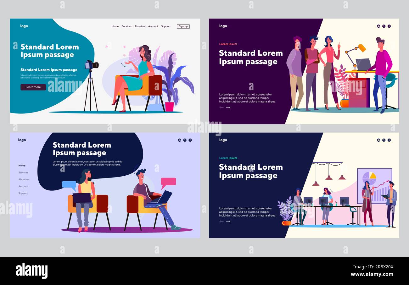 Project discussion set Stock Vector Image & Art - Alamy