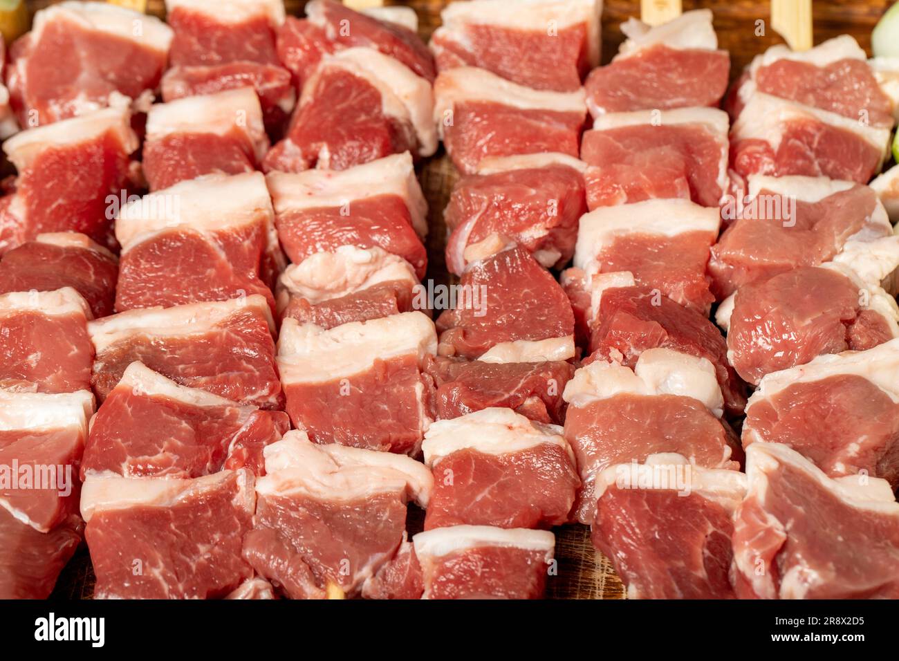 Skewer with lamb and pork meat hi-res stock photography and images - Alamy