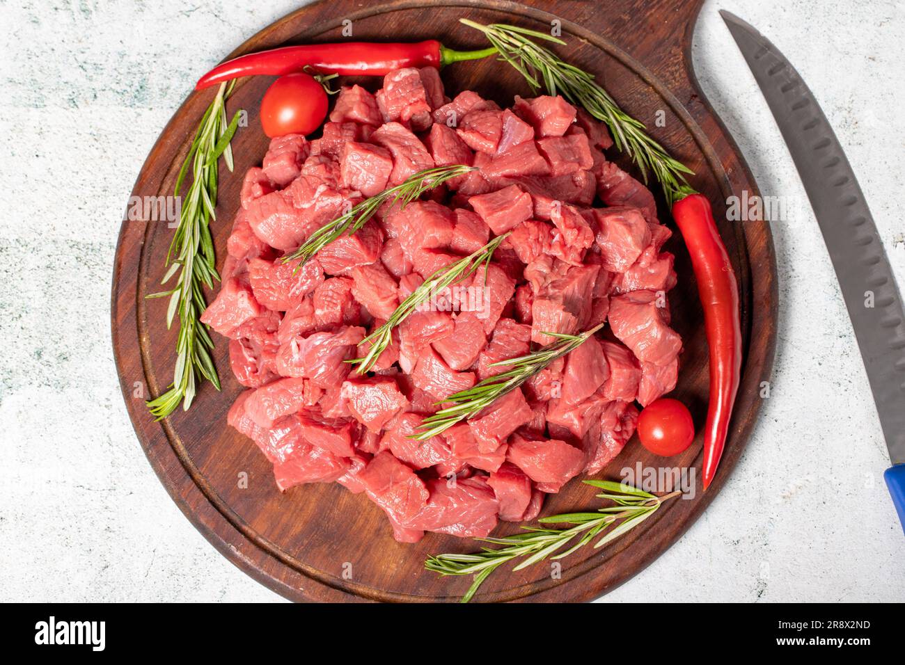 Diced beef with black pepper hi-res stock photography and images - Alamy