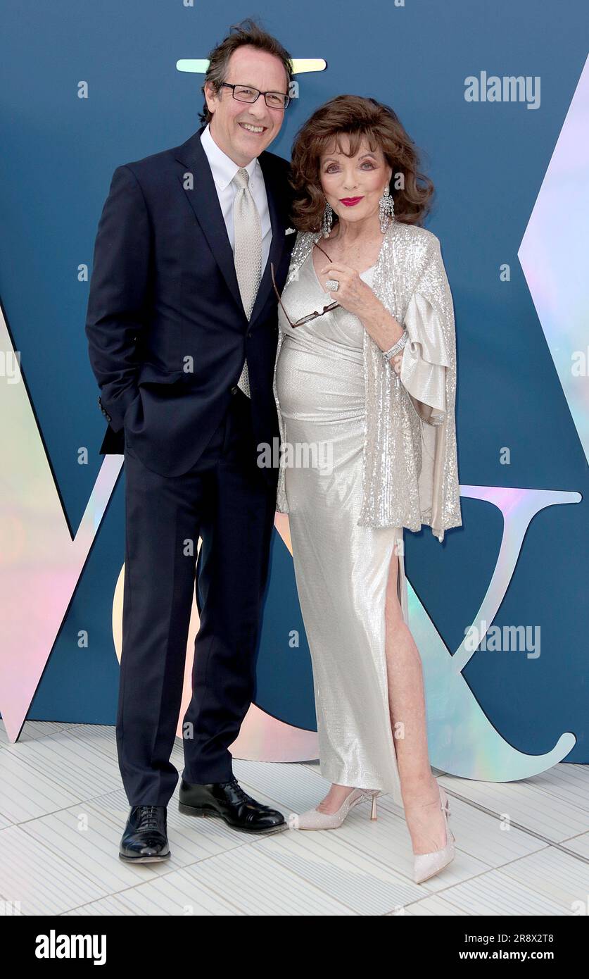 Jun 21, 2023 - London, England, UK - Dame Joan Collins and Percy Gibson ...