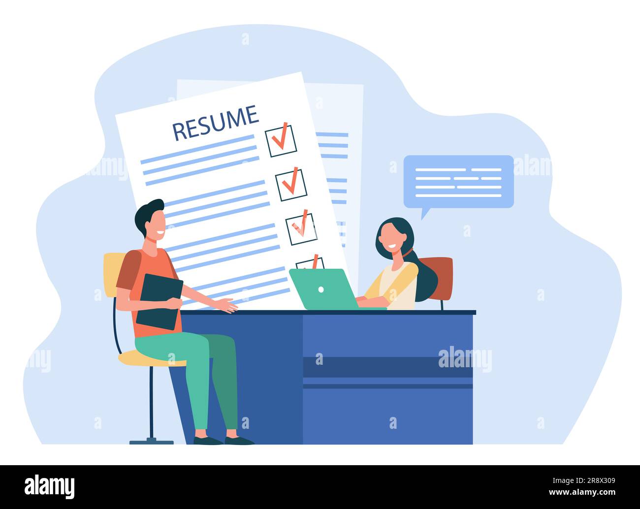 Interview concept two people Cut Out Stock Images & Pictures - Alamy