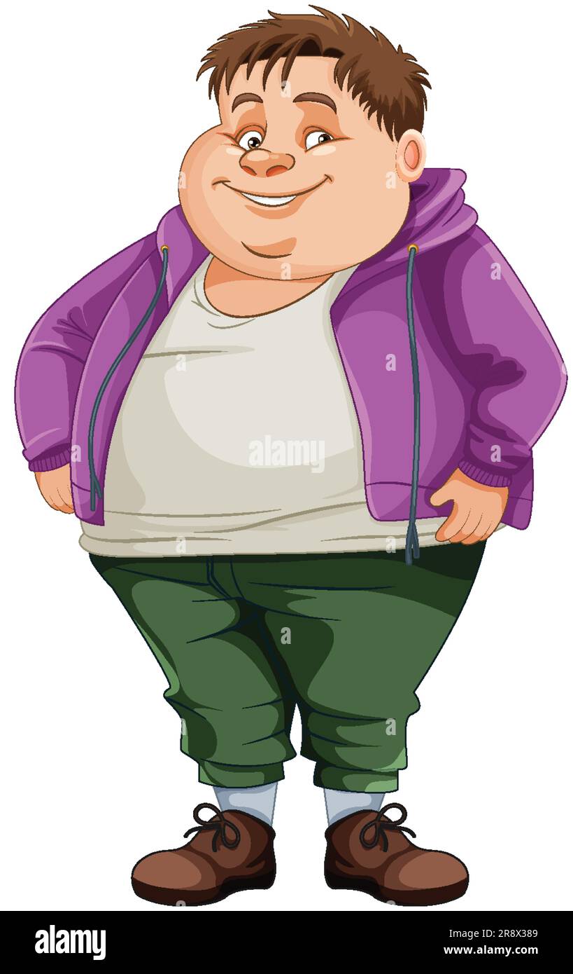 Fat obese man graphic image hi-res stock photography and images - Alamy