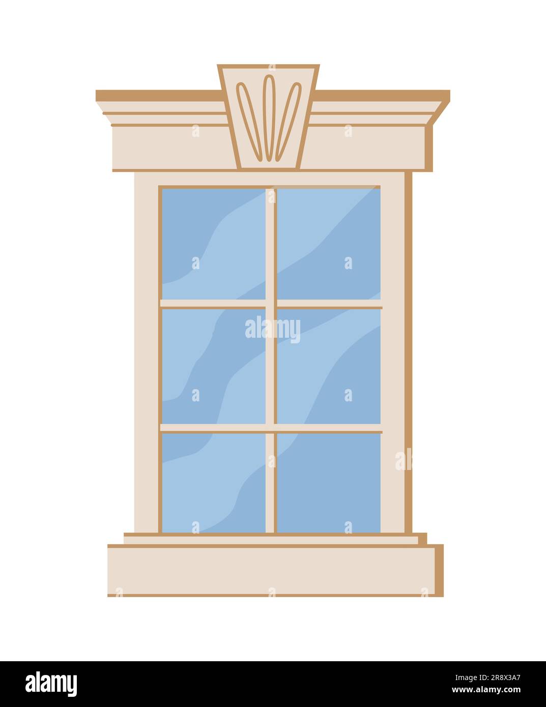 Apartment building white window Cut Out Stock Images & Pictures - Alamy