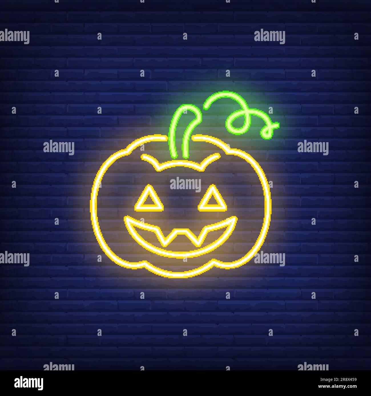 Pumpkin neon sign Stock Vector Image & Art - Alamy