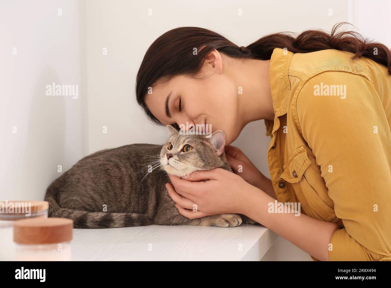 Little Girls Kissing Cats