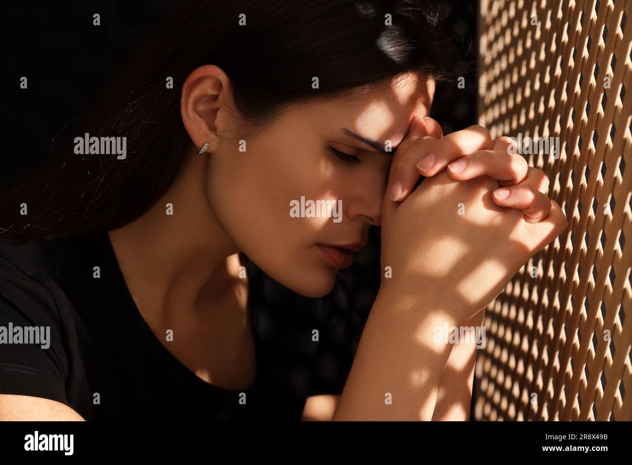 Catholic priest confession hi-res stock photography and images - Alamy