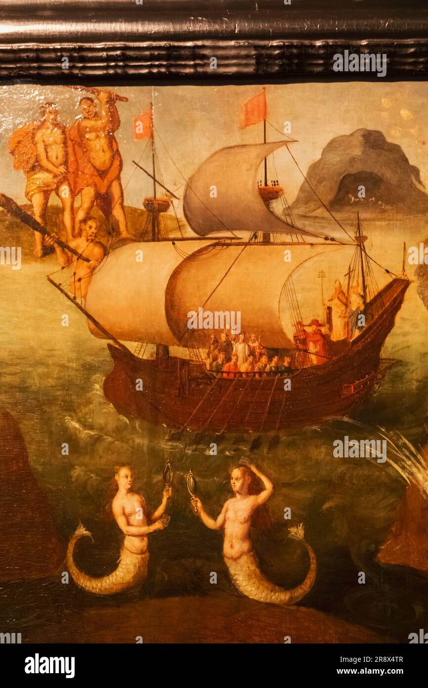 England, London, Greenwich, The Queen's House, Painting titled ...