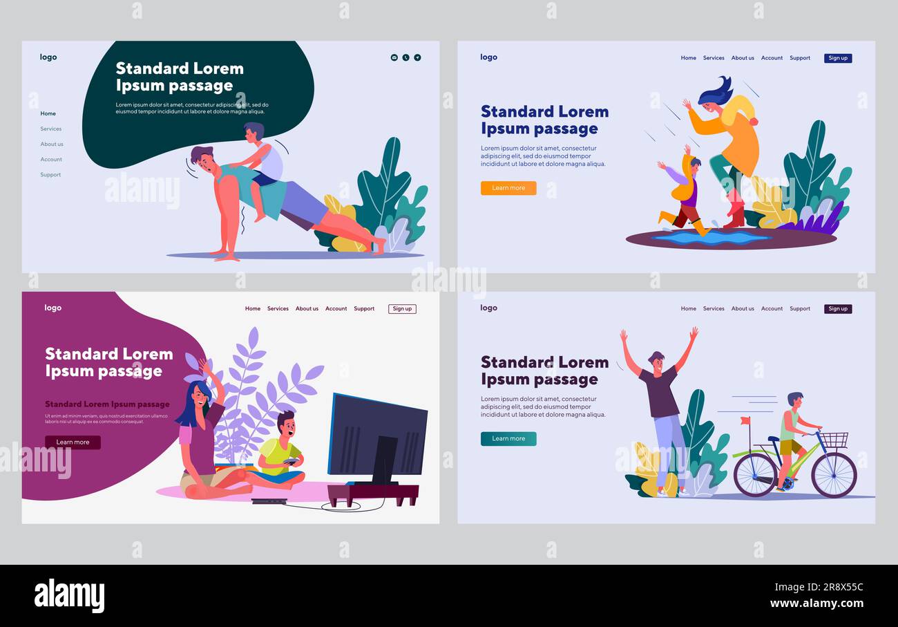 Kids having fun on Stock Vector Images - Alamy