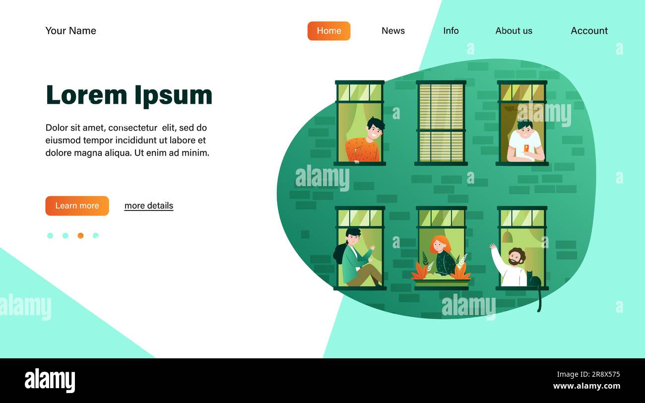 Apartment open windows and neighbors Stock Vector Image & Art - Alamy