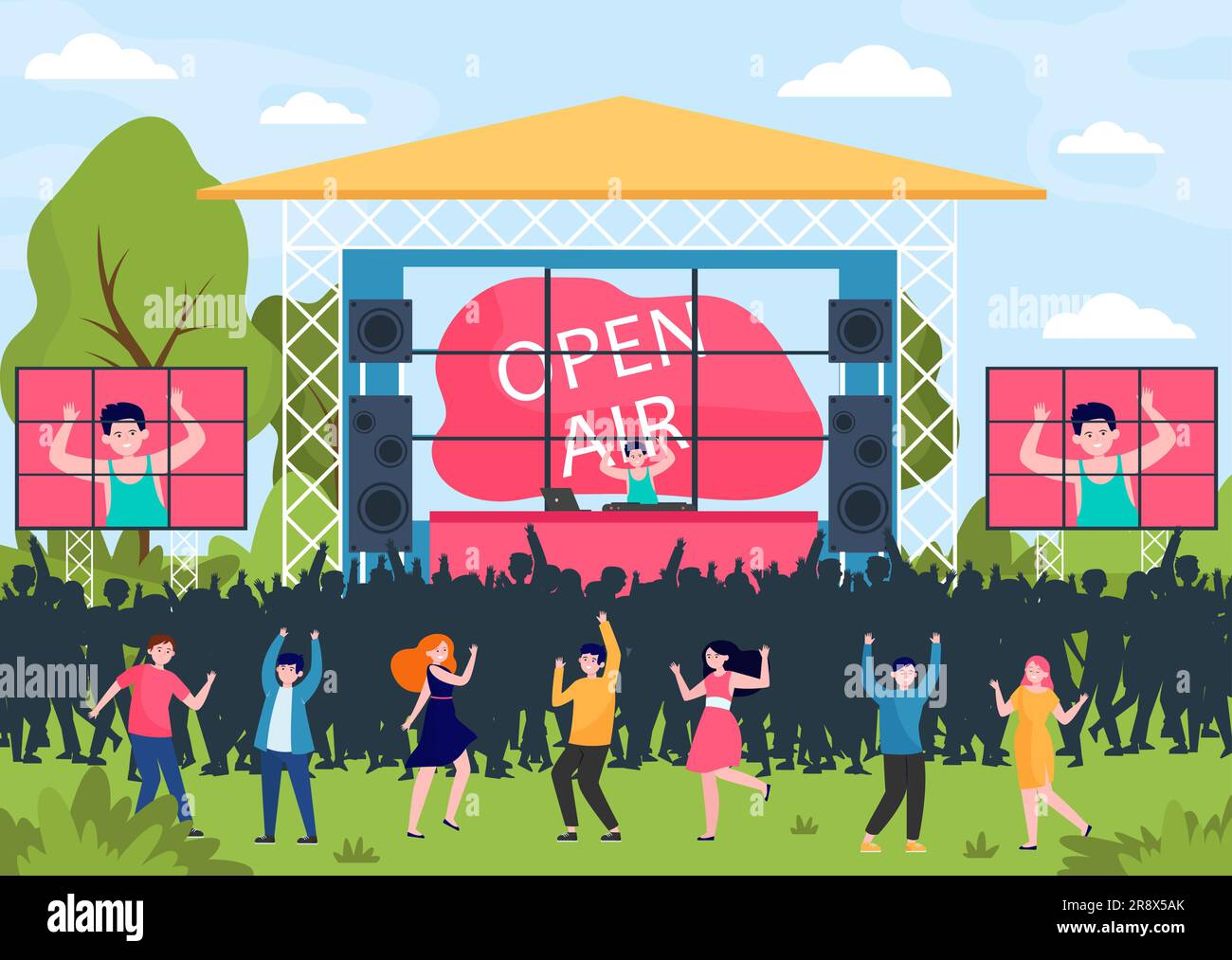 Entertaining cartoon hi-res stock photography and images - Alamy