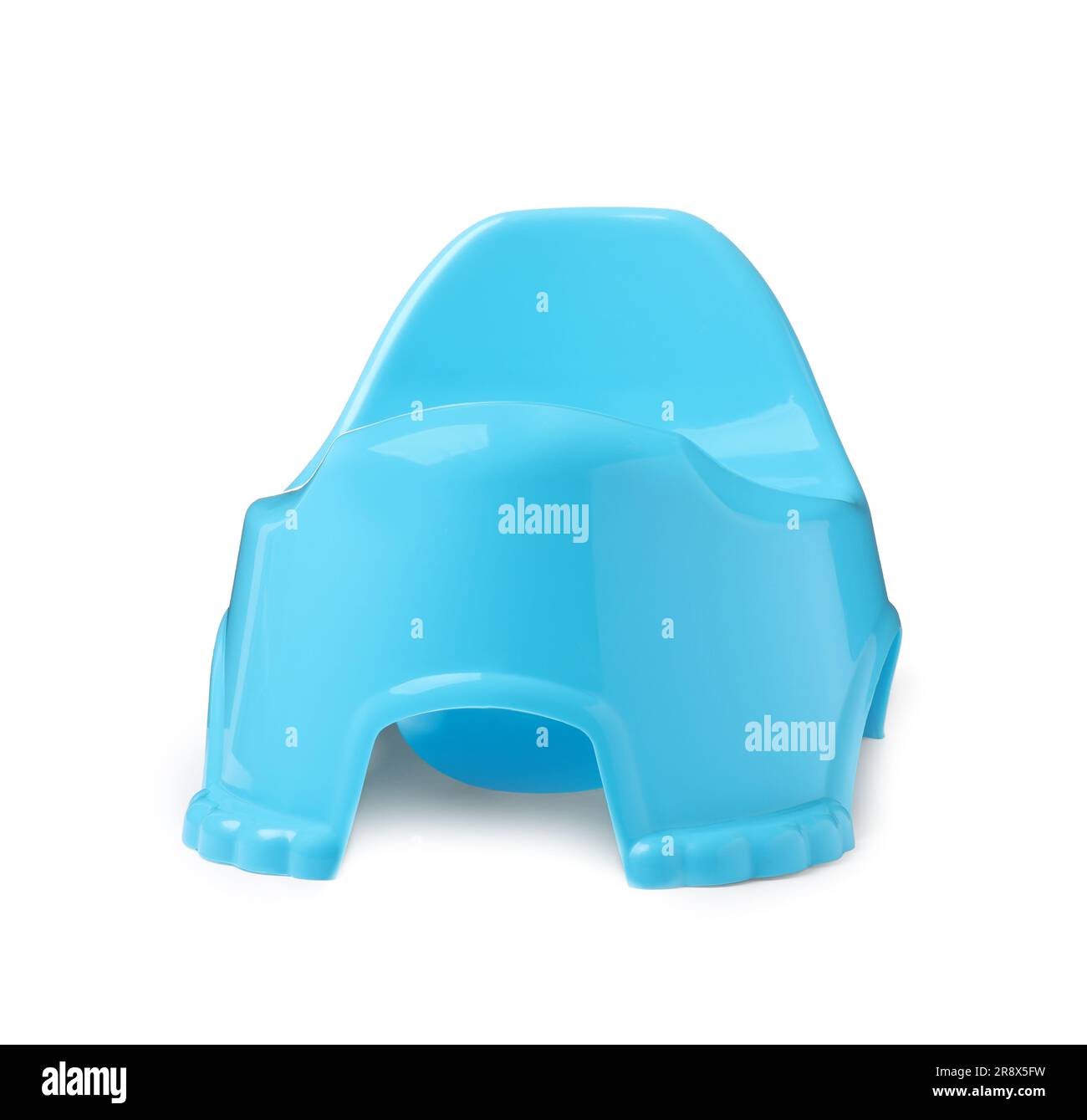 Light blue baby potty isolated on white. Toilet training Stock Photo ...