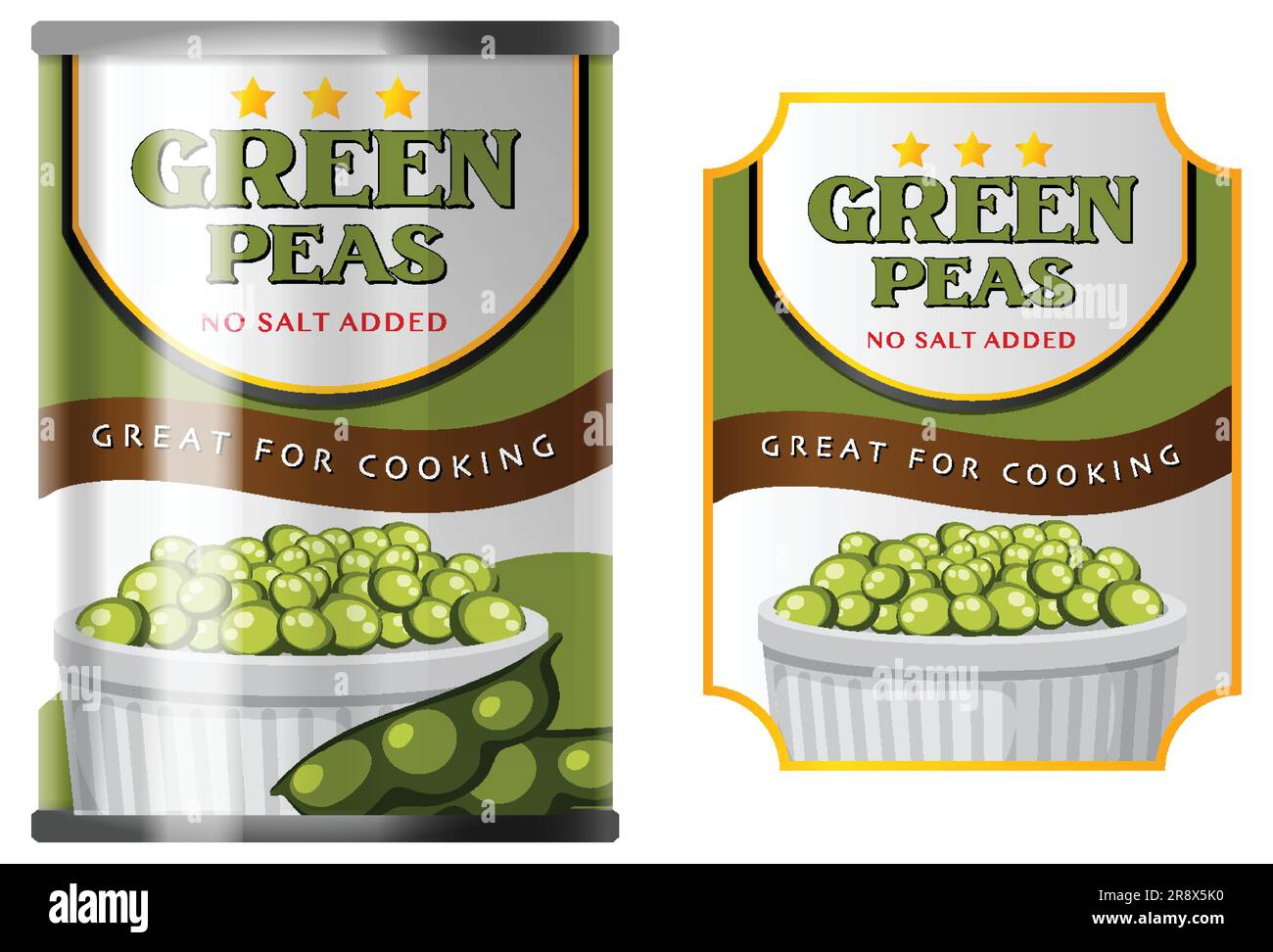 Organic Pea Food Cans Collection illustration Stock Vector Image & Art ...