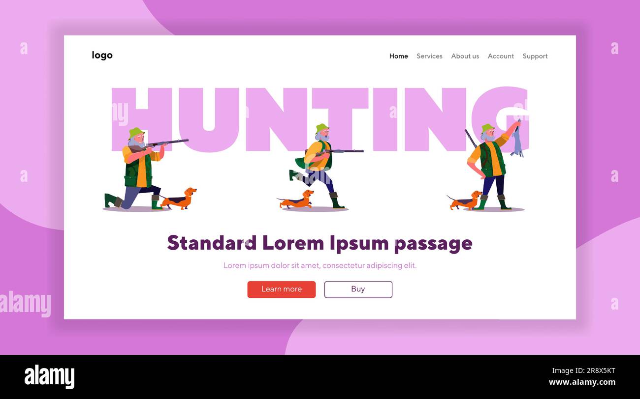 Hunter in forest set Stock Vector Image & Art - Alamy